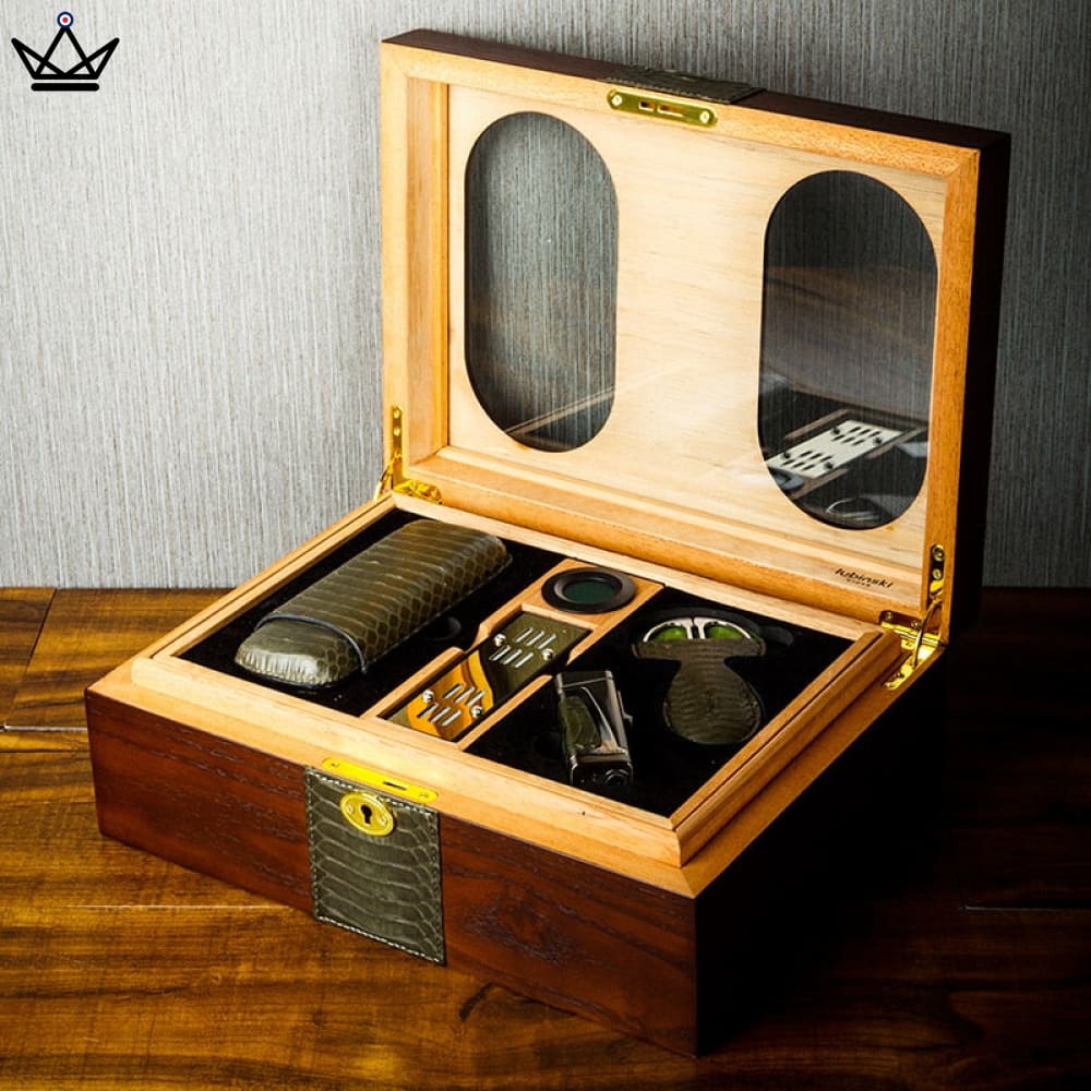Luxury Cedar Cigar Gift Box with Accessories - Buy Now